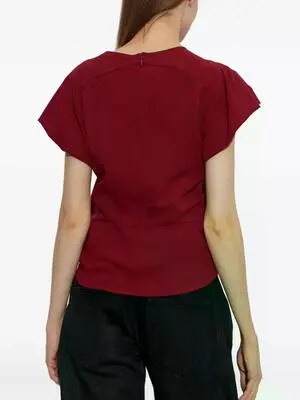 Isabel Marant Étoile Tullya Gathered-waist Blouse - Red