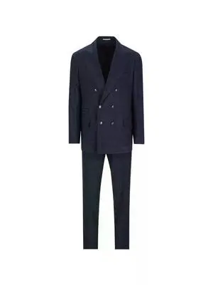 Brunello Cucinelli Check Double-breasted Suit