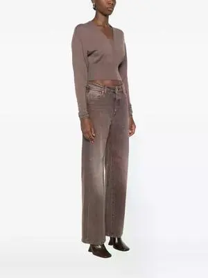 Rick Owens V-neck Cropped Sweater