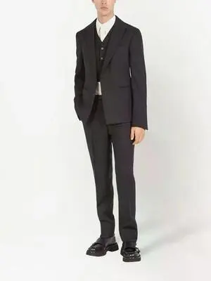 FERRAGAMO Waistcoat-detail Single-breasted Blazer