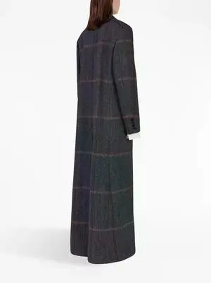 Stella McCartney Plaid-check Wool Maxi Coat