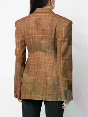 Stella McCartney Double-breasted Checked Wool Blazer