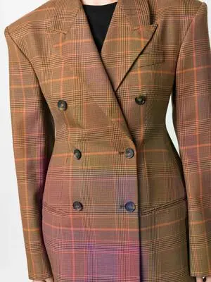 Stella McCartney Double-breasted Checked Wool Blazer