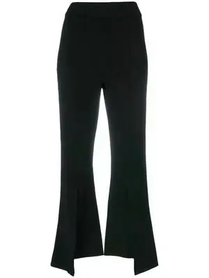 Stella McCartney Cropped Asymmetric Trousers - Black
