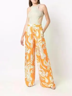 Emilio Pucci Cut-out Silk Bodysuit - Neutrals