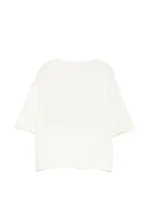 Closed Short-sleeve Sweater - Neutrals