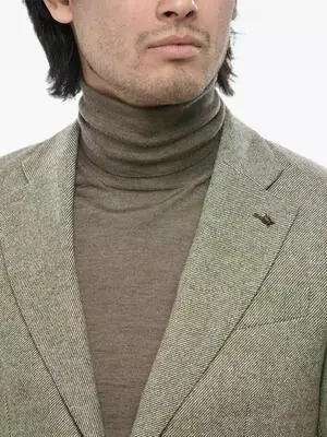 Corneliani Single-breasted Wool-blend Jacket