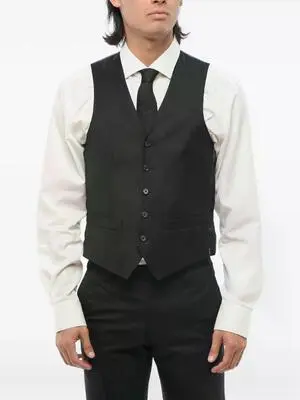 Corneliani Button-front Waistcoat - Black