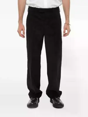 Neil Barrett Ribbed Velour Loose-fit Trousers - Black