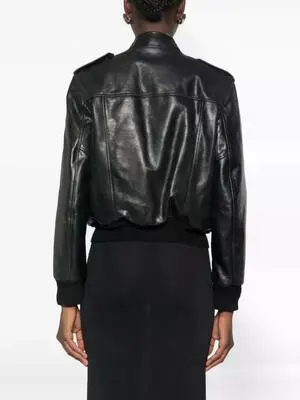 TOM FORD Epaulette-detail Leather Jacket