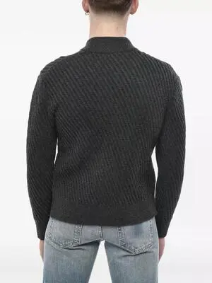 PAOLO PECORA Ribbed Zip-up Cardigan