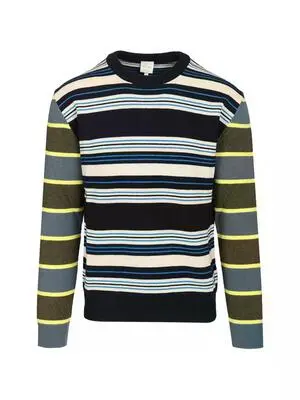 Paul Smith Striped Crew-neck Sweater - Blue