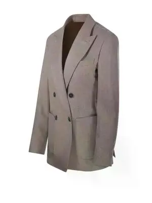 Max Mara Mélange-effect Double-breasted Blazer