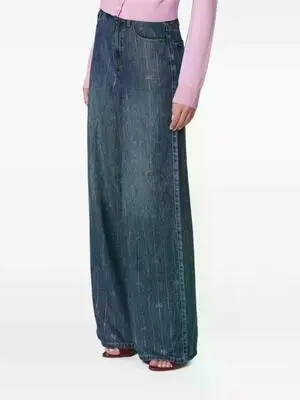 SELF-PORTRAIT Rhinestone-embellished Bow-print Jeans