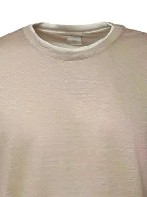 Eleventy Layered-detail Linen T-shirt