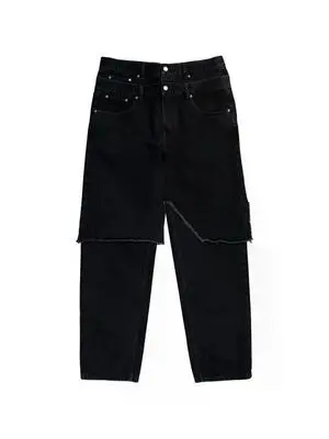 AWGE Double-layer Frayed Jeans