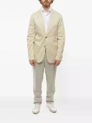 CRUNA Single-breasted Patch-pockets Blazer - Neutrals