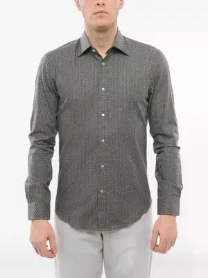 Brian Dales Polka-dot French-collar Shirt - Grey