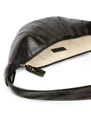 LEMAIRE Medium Croissant Bag In Coated Cotton - Brown
