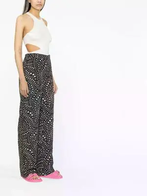 Stella McCartney Star-print Silk Trousers