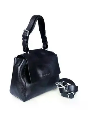 Orciani Sveva S Grained Leather Shoulder Bag