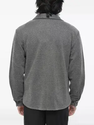 PAOLO PECORA Knitted Cardigan With Herringbone Pattern