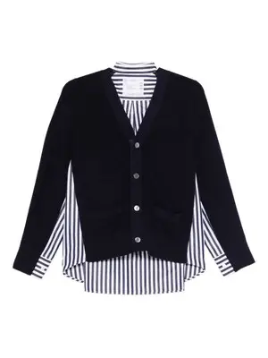 Sacai Cotton Cardigan - Blue