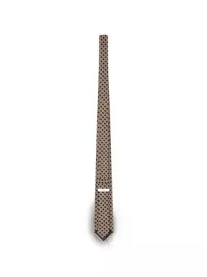 LARDINI Geometric-print Pointed Tie