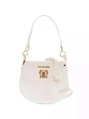 Moschino Mini Logo-plaque Shoulder Bag - Neutrals