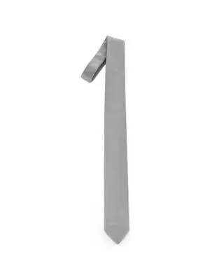 Corneliani Silk Pointed-tip Tie - Grey