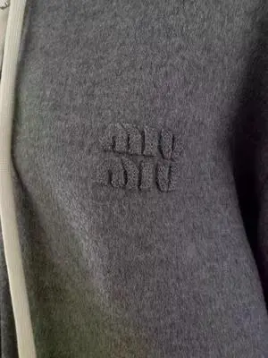 Miu Miu Logo-patch Drawstring Hoodie