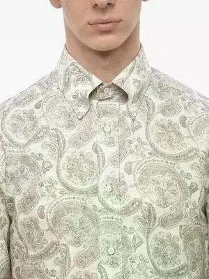 Brunello Cucinelli Paisley-print Button-down Cotton Shirt