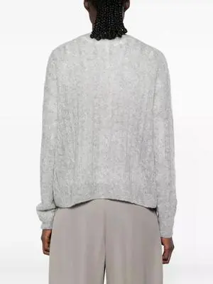 LISA YANG Cable-knit Crew Neck Sweater