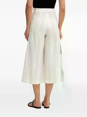 BENETTON Striped Pleated Trousers