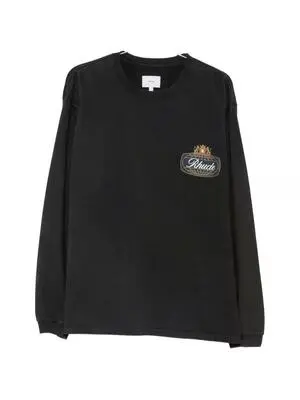 Rhude Logo-print Long-sleeve T-shirt - Black