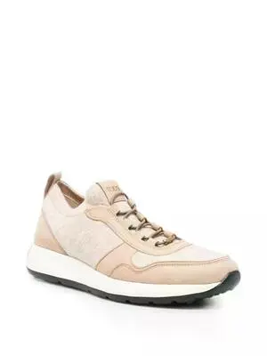 TOD'S Lace-up Panelled Sneakers - Neutrals