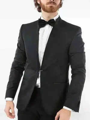 Corneliani Single-breasted Wool Blazer - Blue