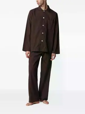 TEKLA Poplin Long-sleeved Shirt - Brown