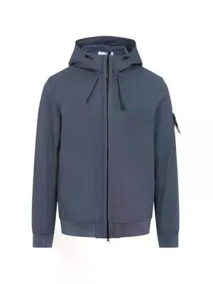 Stone Island Logo-patch Hooded Jacket - Blue