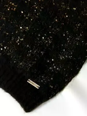TWINSET Jacquard-knit Beanie With Houndstooth Pattern