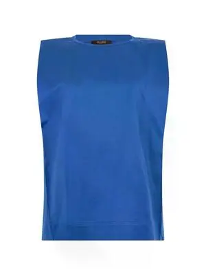 MOORER Aramak Padded-shoulder Sleeveless Vest - Blue