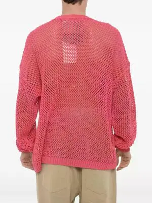 RAMAEL Openwork Crew-neck Sweater