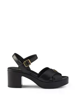 Prada Nappa Leather Platform Sandals - Black