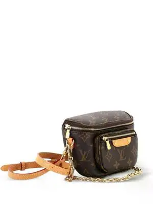 LOUIS VUITTON Bum Bag Monogram Canvas Mini Belt Bag - Brown