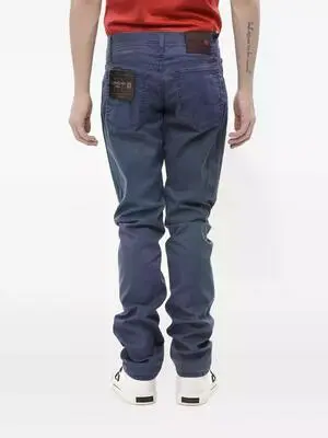 Corneliani Straight-fit Embroidered-logo Jeans