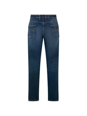 MOORER Faded Five-pocket Jeans