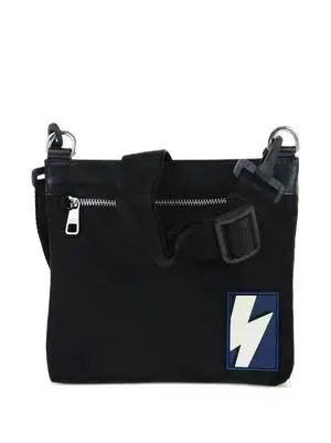 Neil Barrett Logo-patch Shoulder Bag - Black