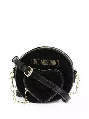 Moschino Heart-shaped Pocket Round Mini Crossbody Bag