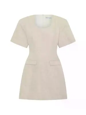 Anna Quan Hayden Scoop-neck Mini Dress - Neutrals