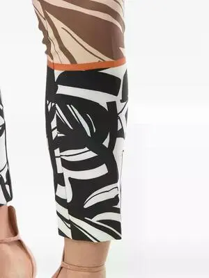 LUCIAH Patterned Slim-fit Cropped Trousers